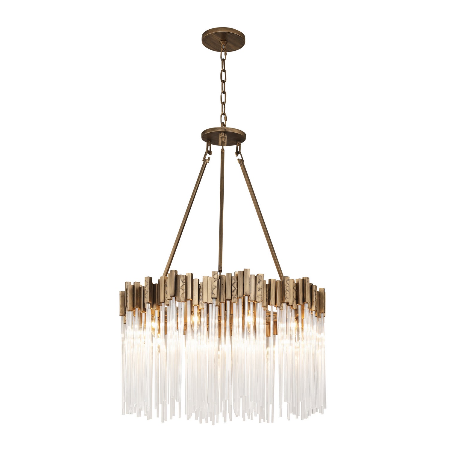 Varaluz - 309P10HG - Ten Light Pendant - Matrix - Havana Gold ...