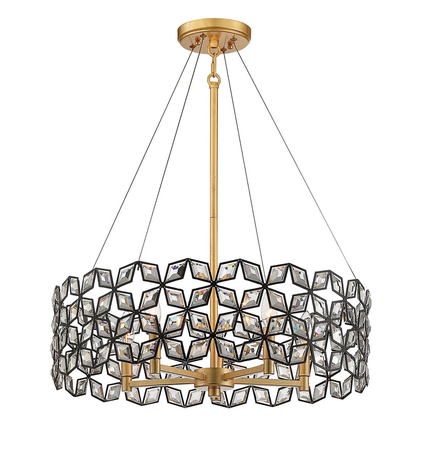 Metropolitan - N7845-711 - Five Light Pendant - Brookcrest - Sand Coal ...