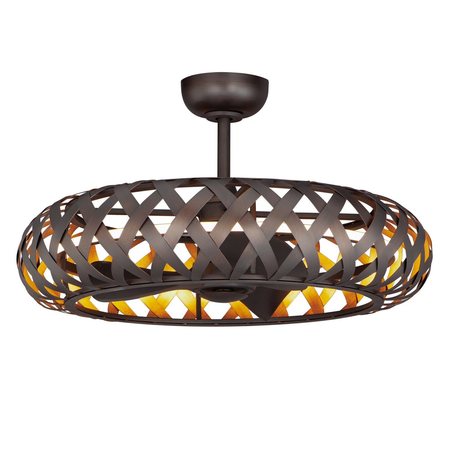 Maxim - 61010BZGTGLD - LED Fandelight - Weave - Bronze Gilt / Gold ...