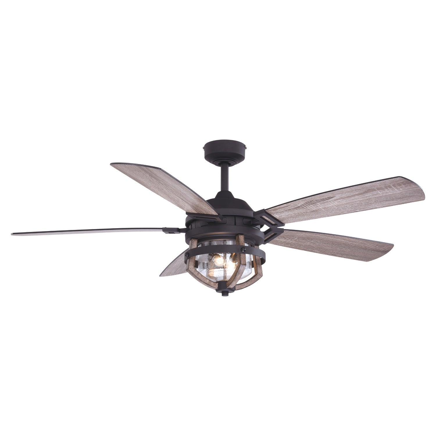 Vaxcel - F0055 - 54"Ceiling Fan - Barnes - Matte Black and Rustic Oak ...