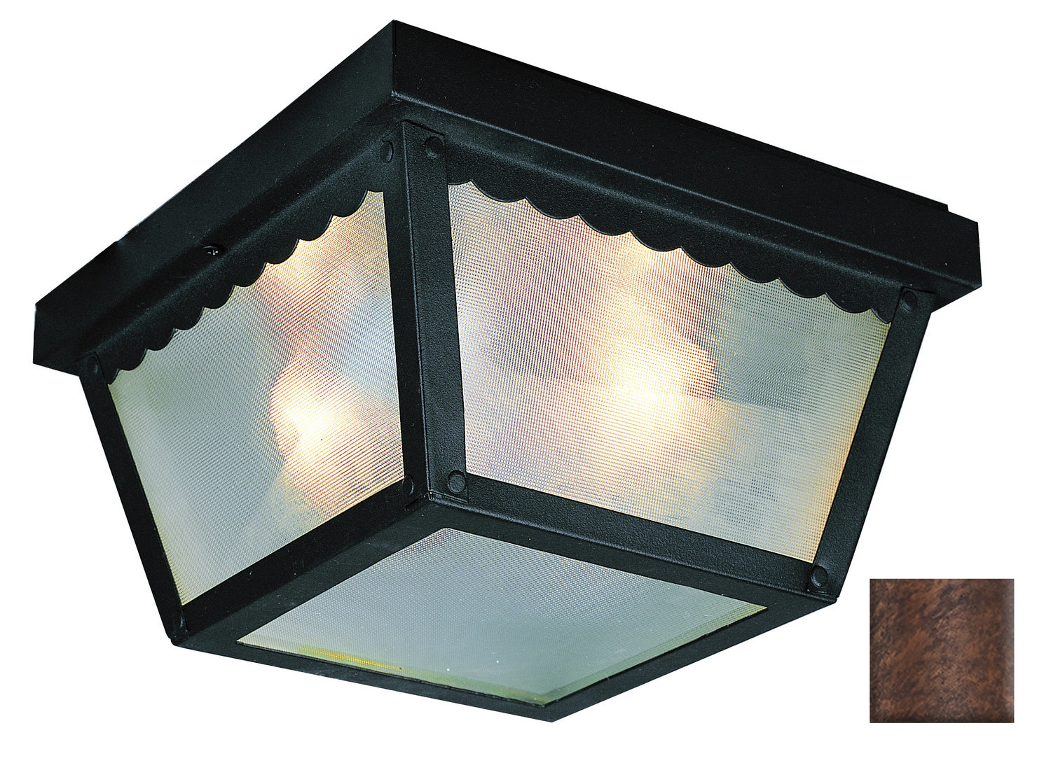 Trans Globe Imports - 4902 RT - Two Light Flushmount Lantern - Samantha ...