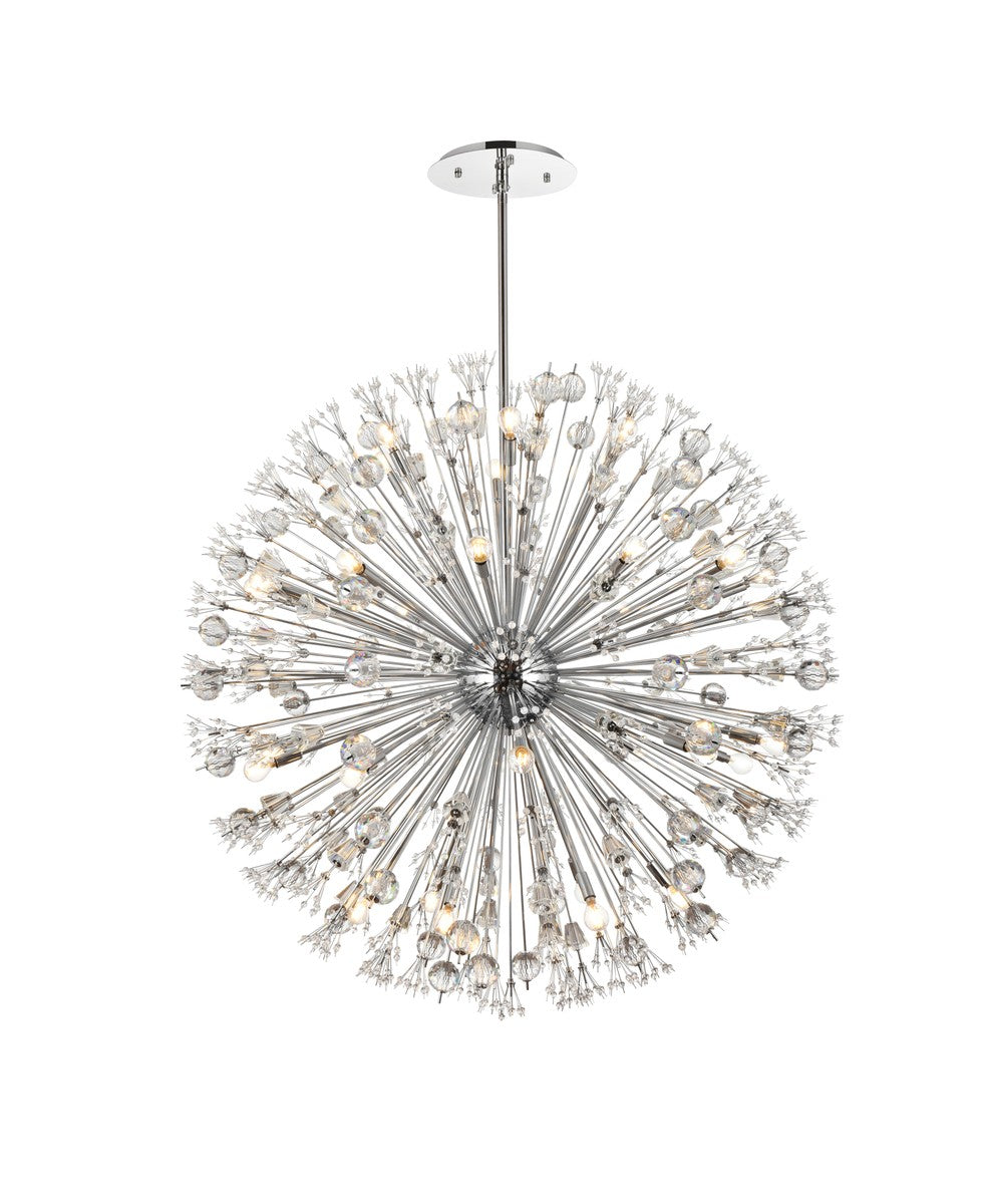 Elegant Lighting - 2500D50C - 34 Light Pendant - Vera - Chrome ...