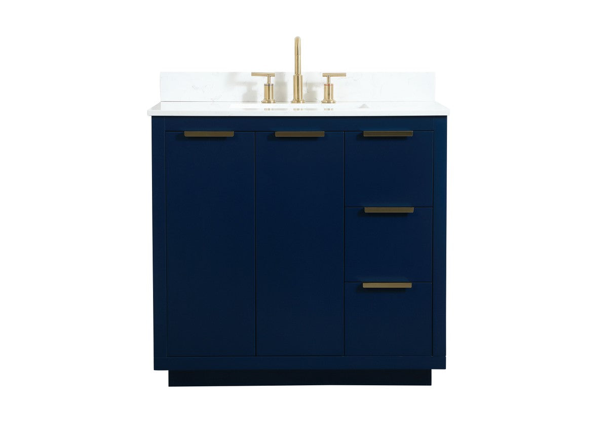 Elegant Lighting - VF19436BL-BS - Vanity Sink Set - Blake - Blue ...
