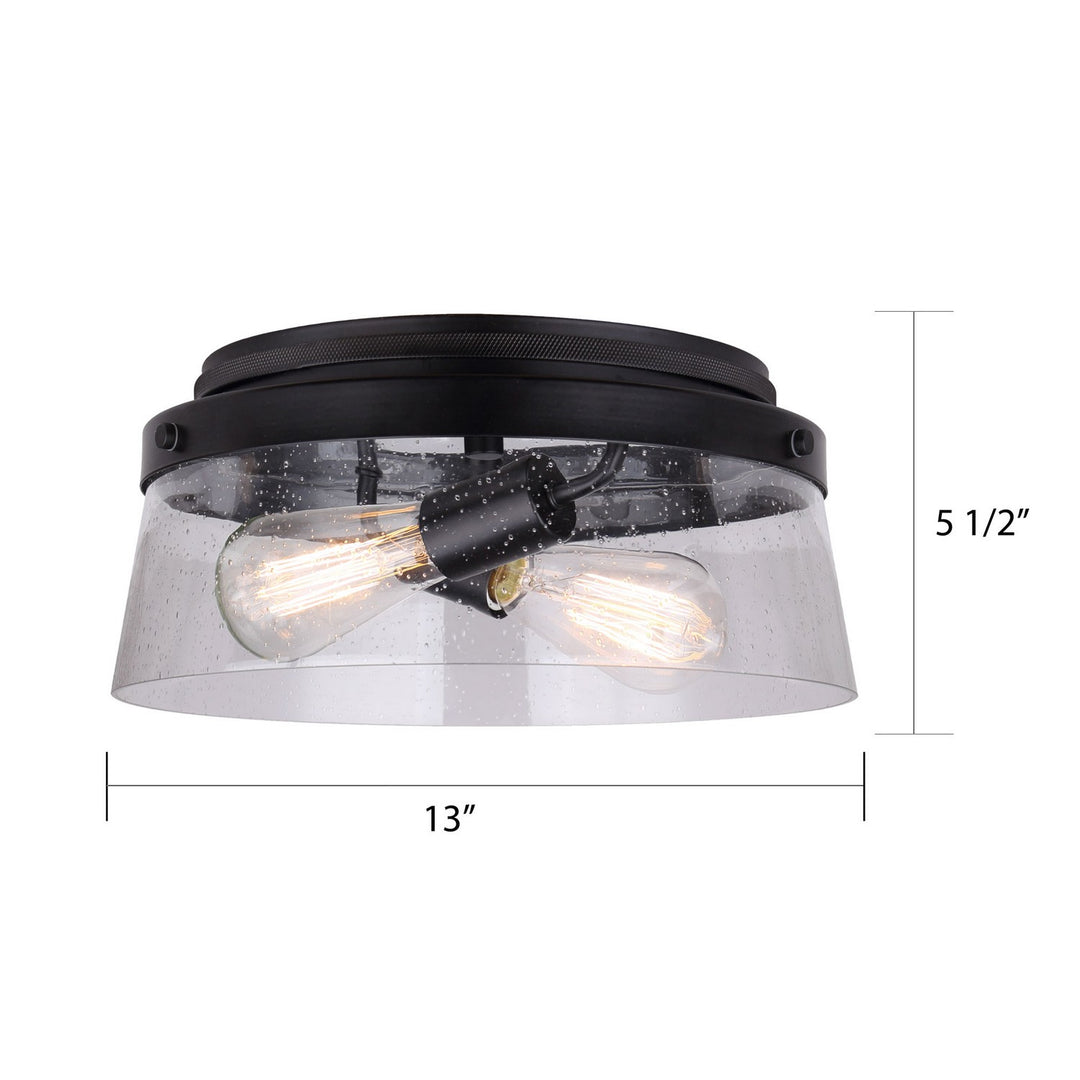 Canarm Canada - IFM1097A13BK - Two Light Flush Mount - Declan - Matte ...