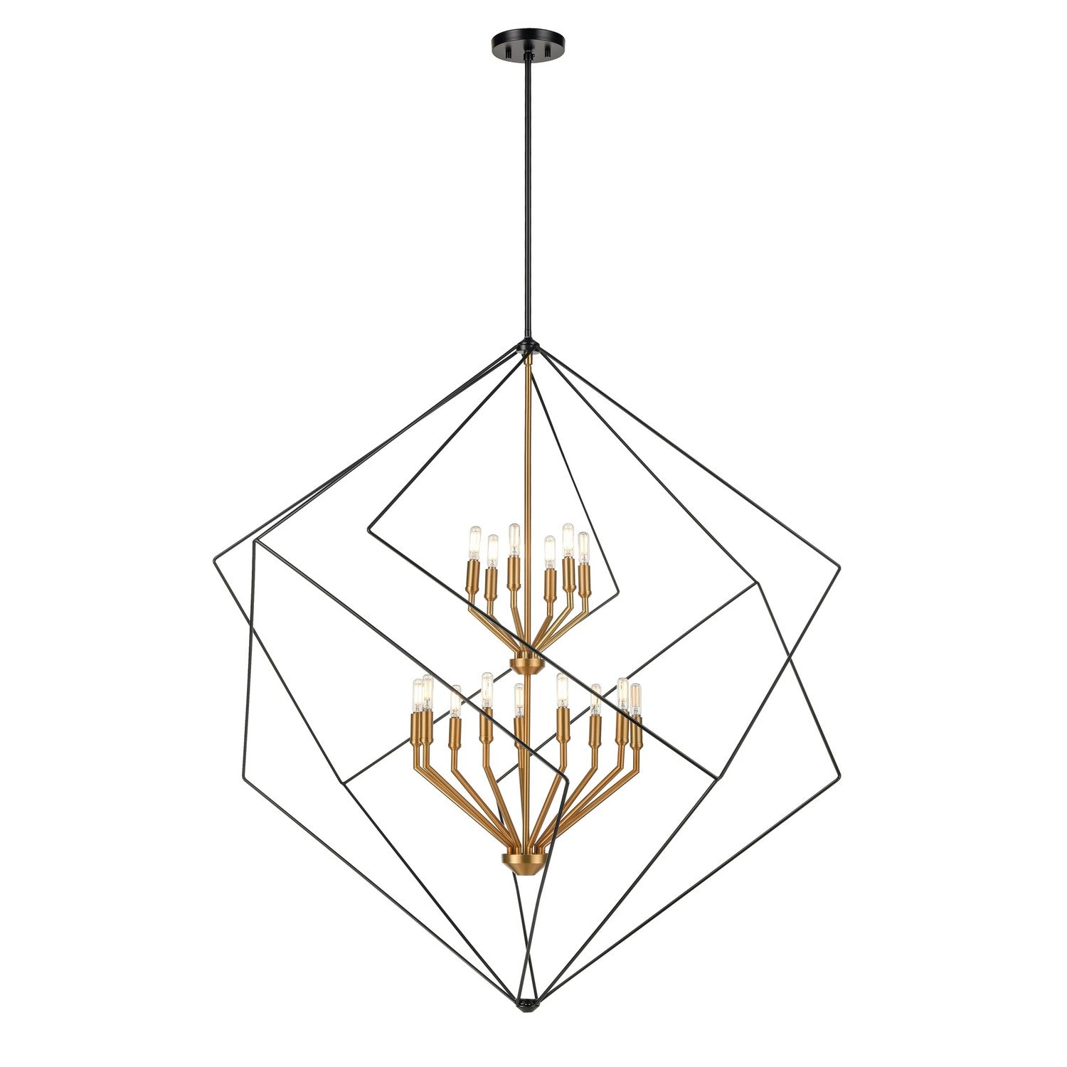 DVI Canada - DVP44949BR+EB - 15 Light Foyer Pendant - Ashoona - Brass ...