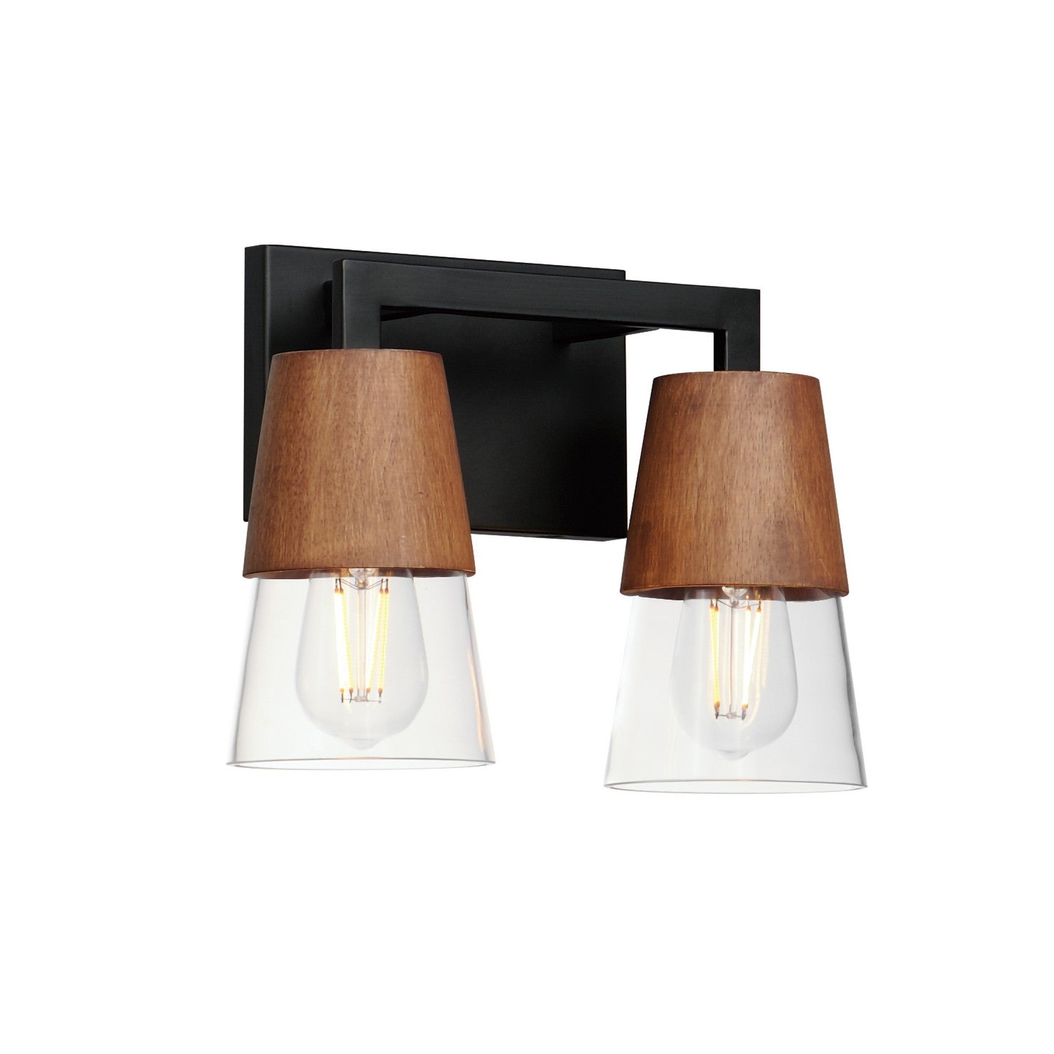 Maxim - 21622CLWNBK - Two Light Bath Vanity - Carpenter - Walnut ...