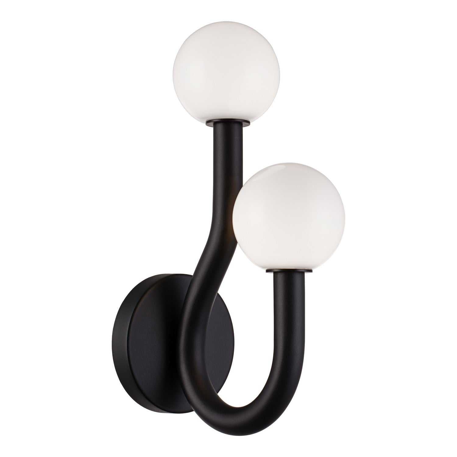 Joelle Two Light Wall Sconce in Matte Black by | The Lighting Shoppe ...