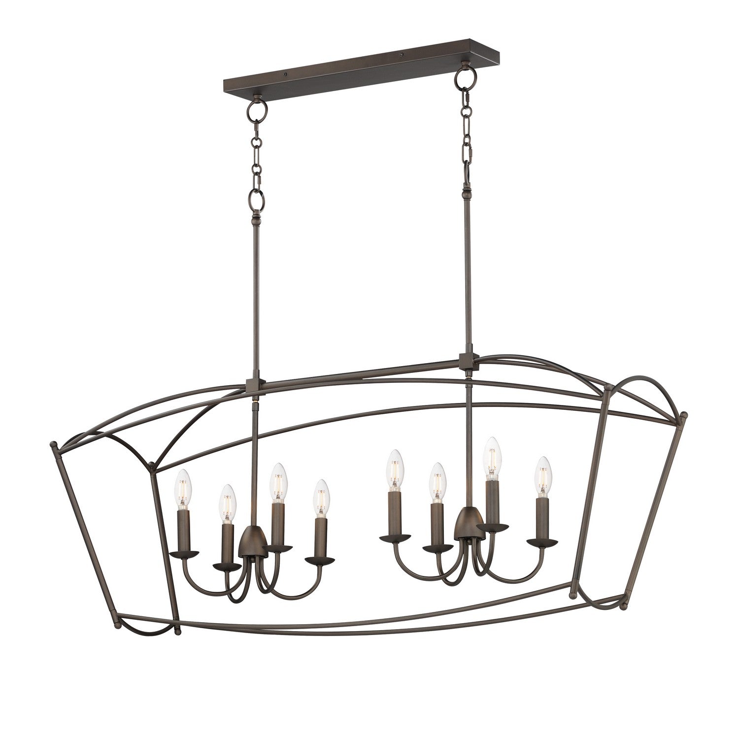Maxim - 12169CHB - Eight Light Linear Pendant - Plumette - Chestnut ...