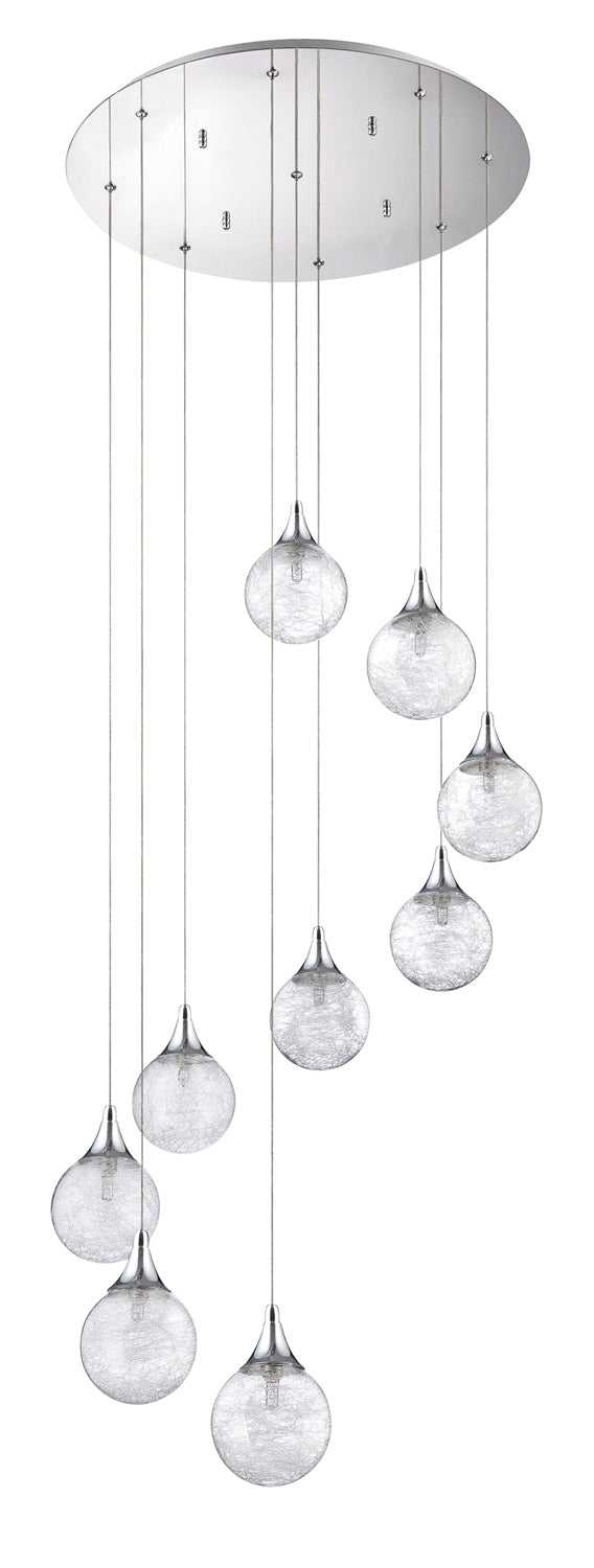Fybra Nine Light Pan in Chrome by | The Lighting Shoppe Canada ...