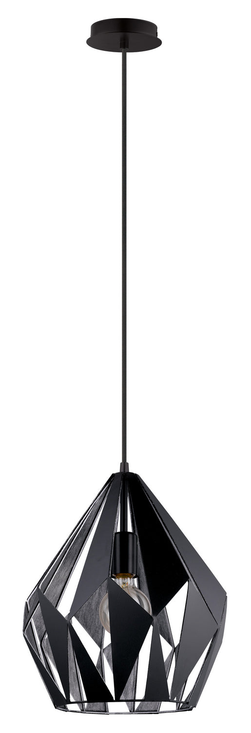 Eglo Canada - 49255A - One Light Pendant - Carlton 1 - Black & Silver ...