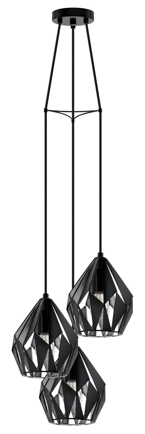 Eglo Canada - 202042A - Three Light Pendant - Carlton 3 - Black ...