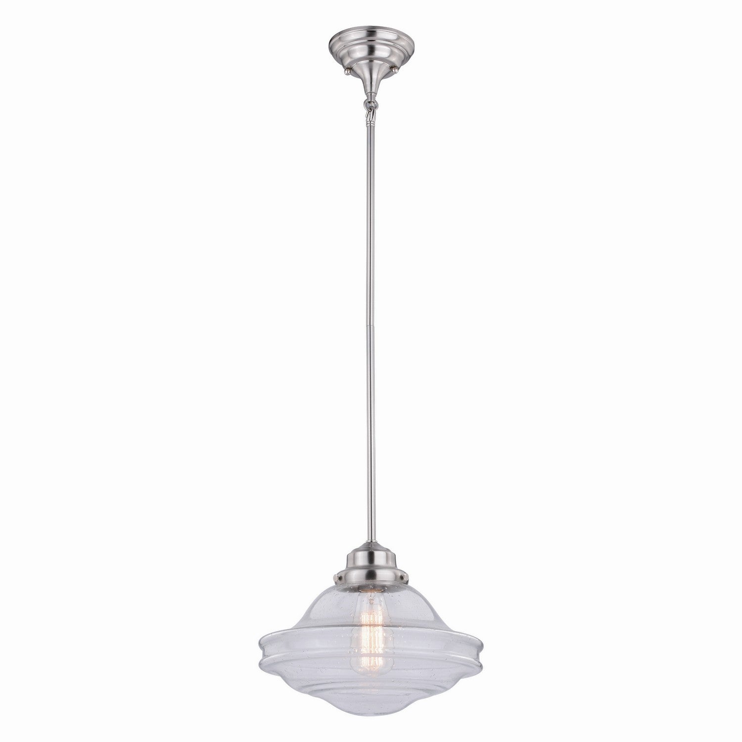 Vaxcel - P0268 - One Light Pendant - Huntley - Satin Nickel ...