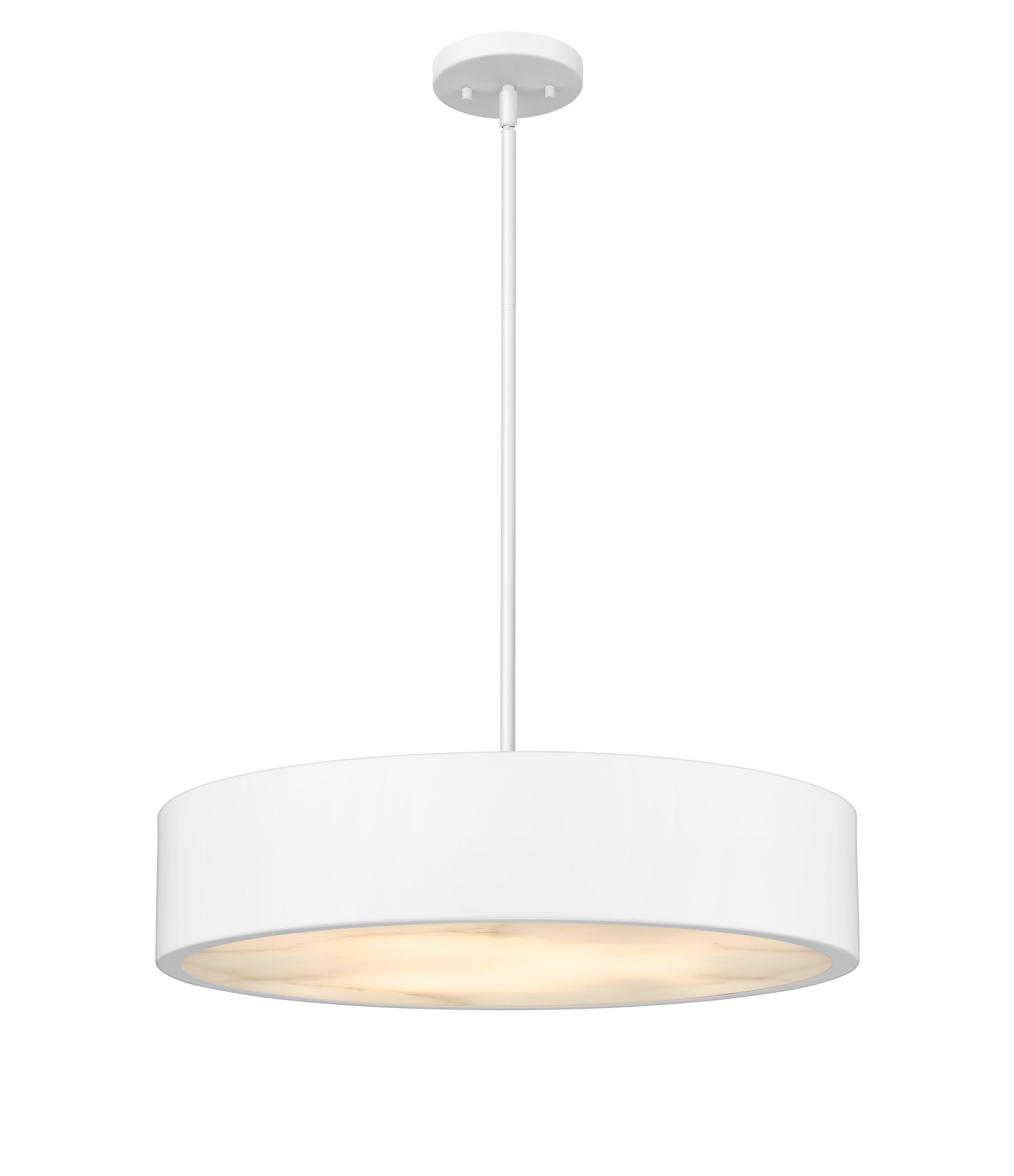 Piston 5-Light White Pendant Spanish Alabaster Stone Diffuser by | The ...