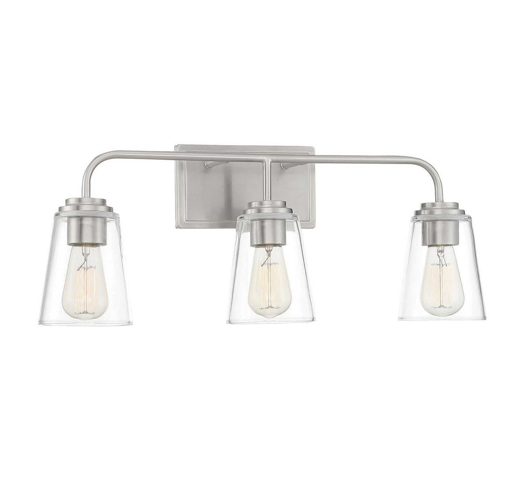 Mbath Three Light Bathroom Vanity Light in Brushed Nickel by | The ...
