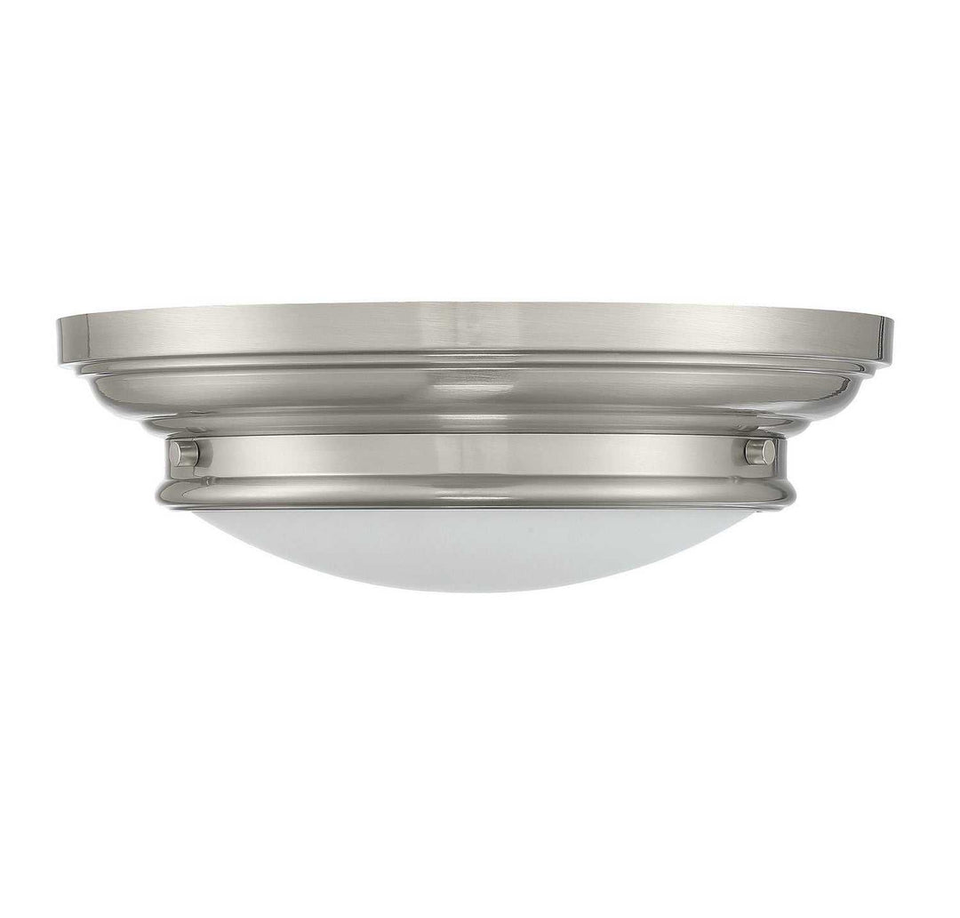 Two Light Flush Mount in Brushed Nickel by | The Lighting Shoppe Canada ...
