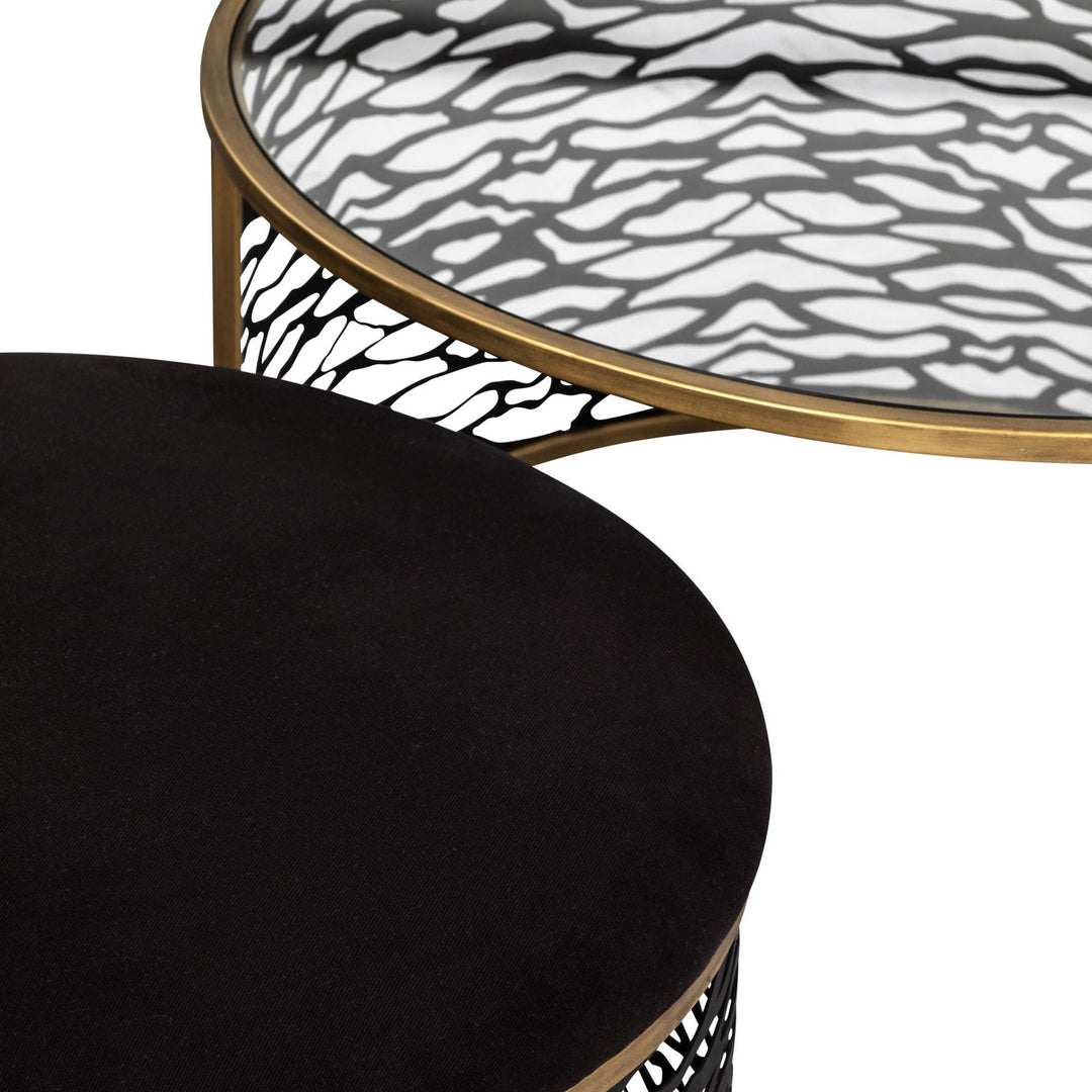 Varaluz - 348TC32NHGCB - Coffee Table and Ottoman - Kato - Havana Gold ...