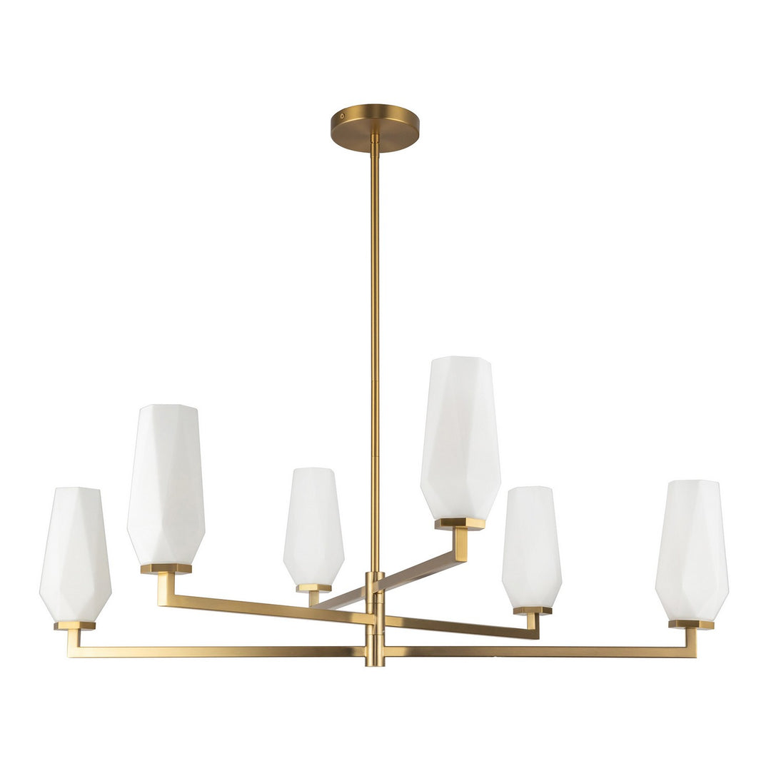 Alora Canada - CH424135BGOP - Six Light Chandelier - Krysta - Brushed ...
