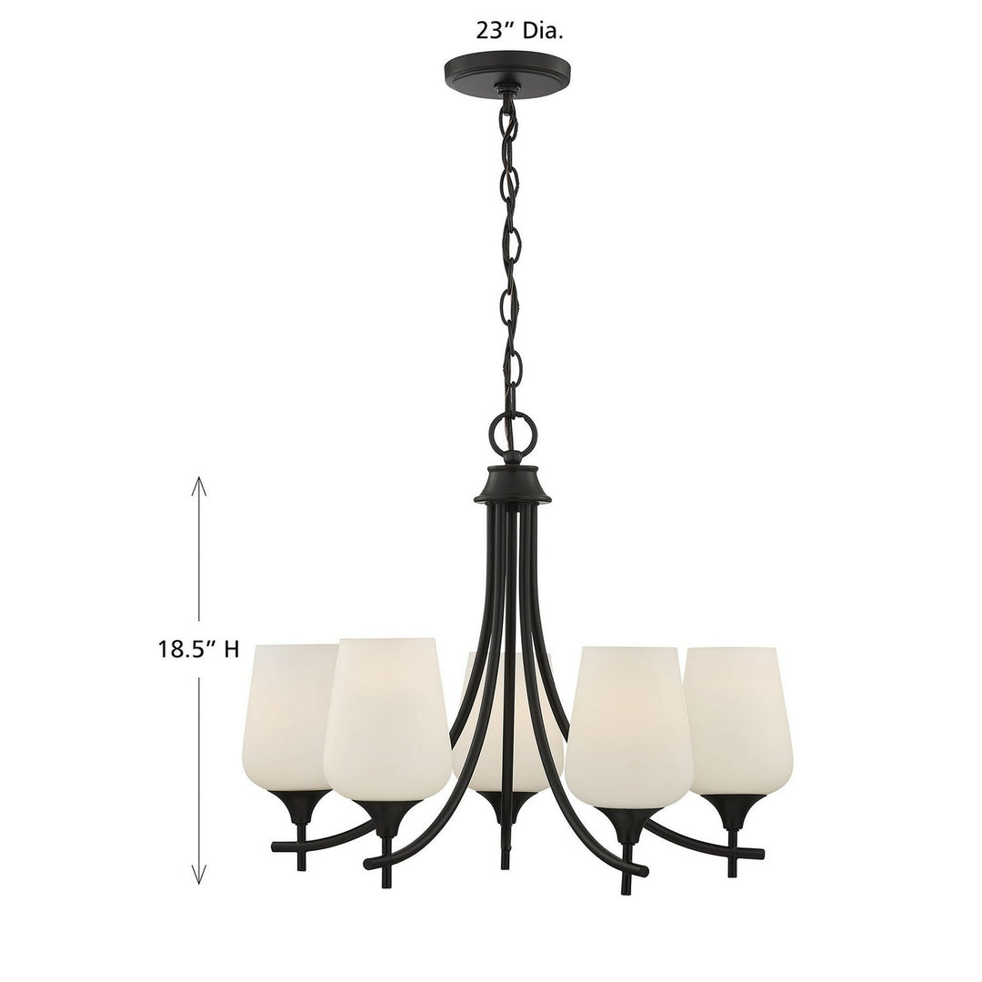 Savoy House - 1-6032-5-BK - Five Light Chandelier - Octave - Matte ...